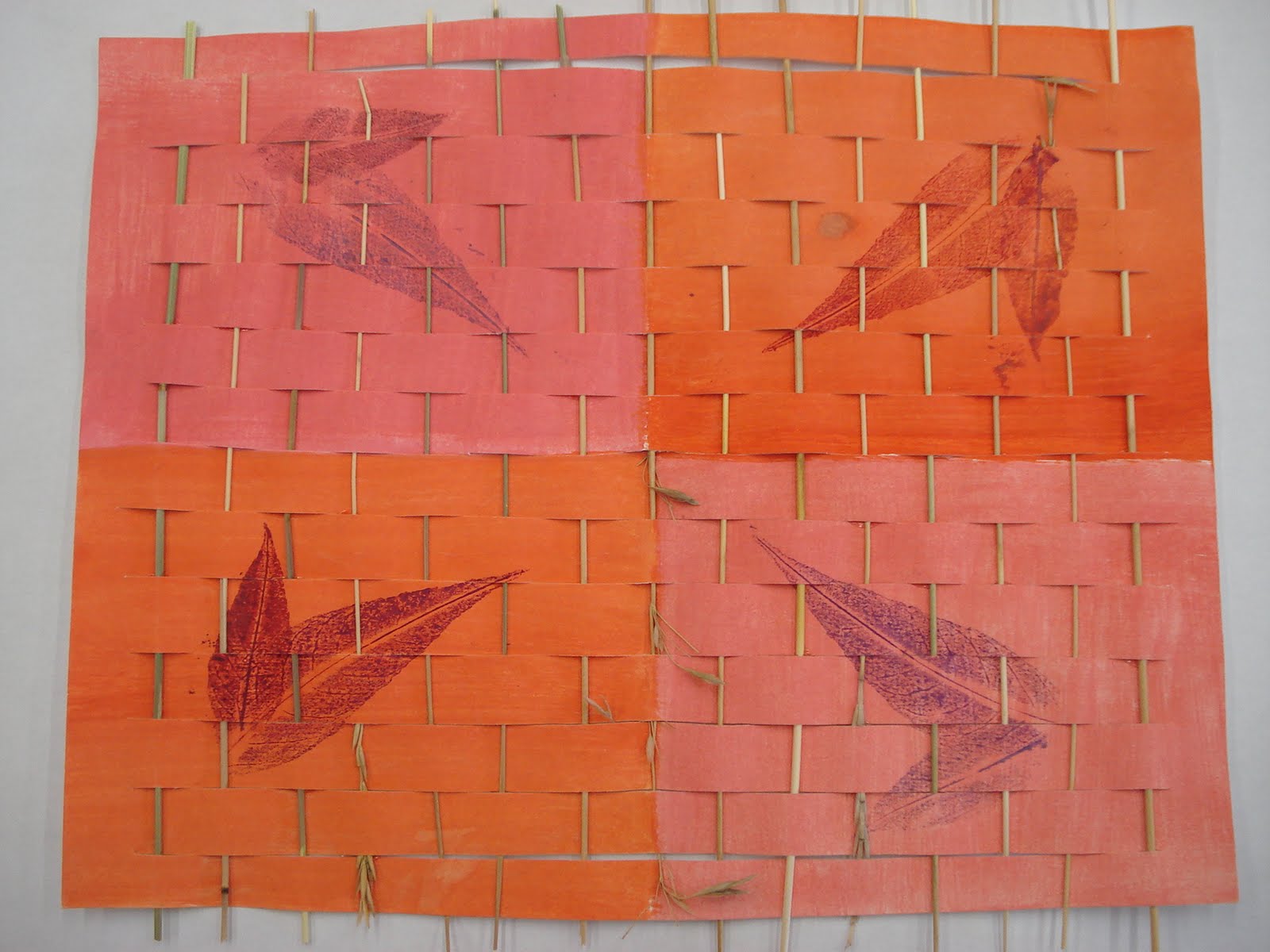 a faithful attempt: Leaf Print Weaving