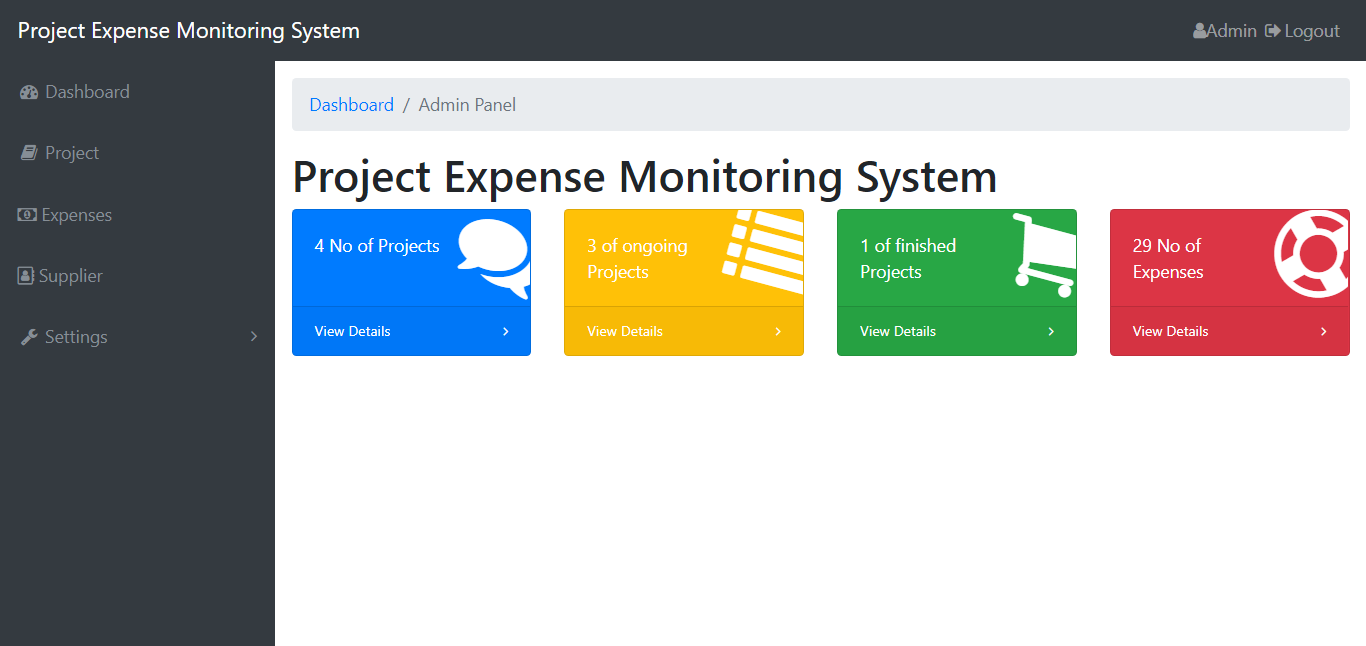 Expense Monitoring System in PHP MySQL with Source Code | Free Download