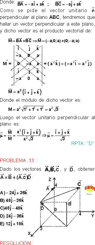 PRODUCTO VECTORIAL EJEMPLOS Y EJERCICIOS RESUELTOS PDF