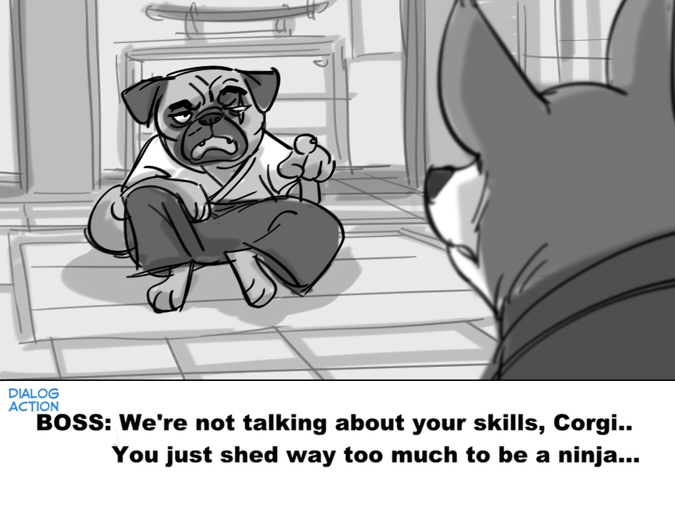 JOONKI PARK'S STORYBOARD PORTFOLIO: Ninja Corgi