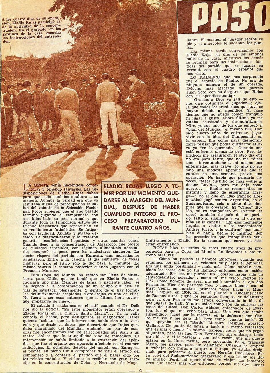 Partidos de la Roja: Eladio Rojas