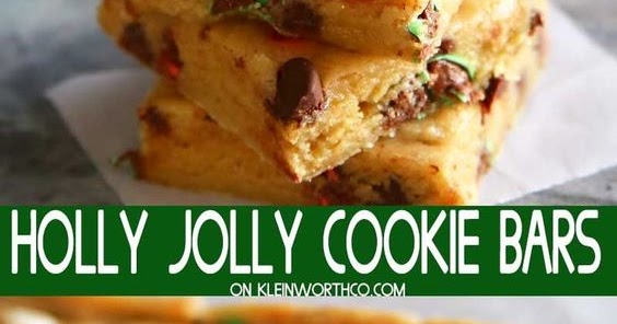 Holly Jolly Cookie Bars are an easy - Easy Recipes for Every Meal