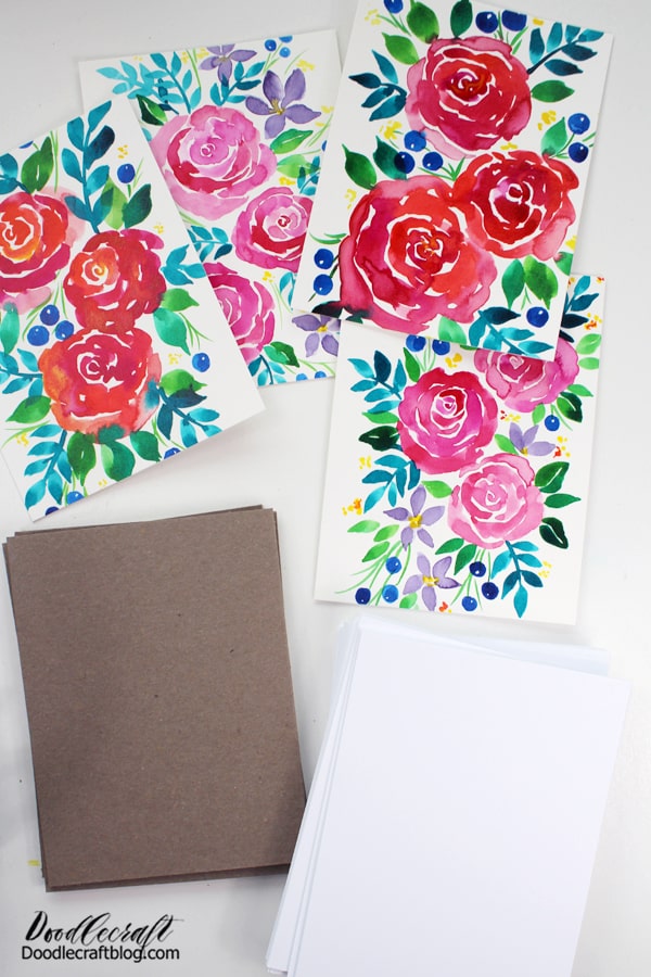Watercolor Floral Notebooks with The Cinch Binding Tool!