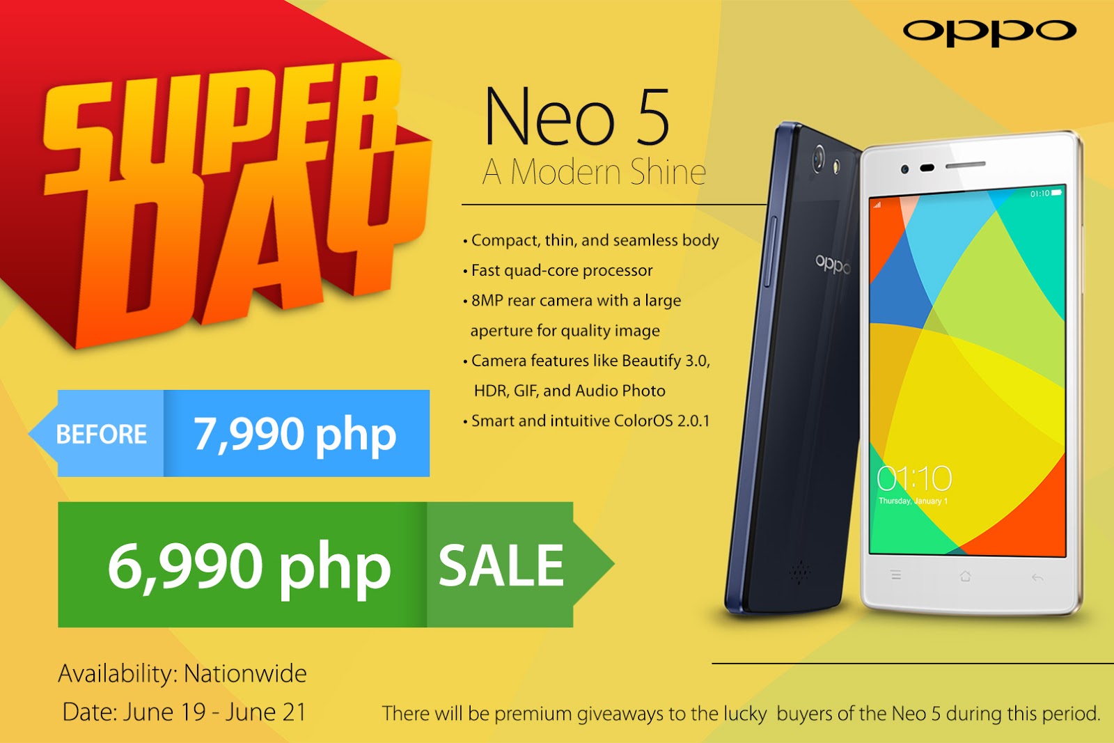 [PROMO ALERT] Get freebies and major discounts on the OPPO Neo 5 this June!