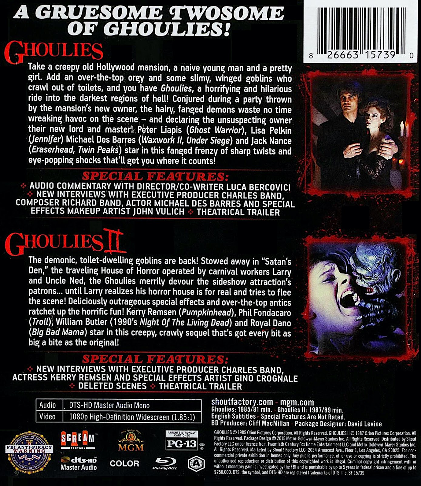 blu-ray and dvd covers: SCREAM FACTORY DOUBLE FEATURE BLU-RAYS: BAD ...