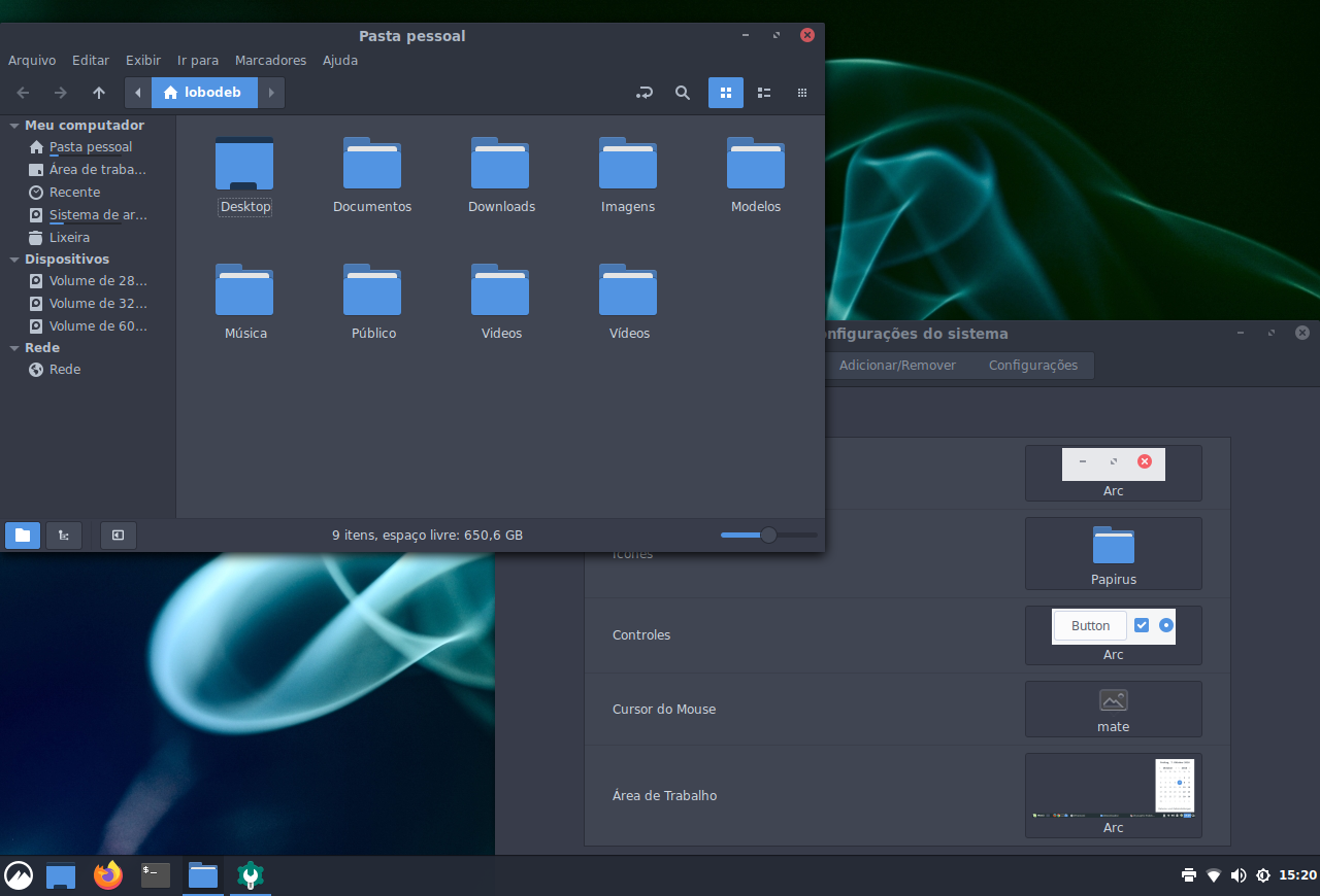Ambiente gráfico Linux Cinnamon desktop
