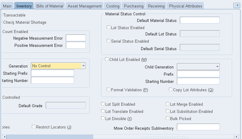 Oracle Inventory: Defining Item (Item Master) « Learn Oracle