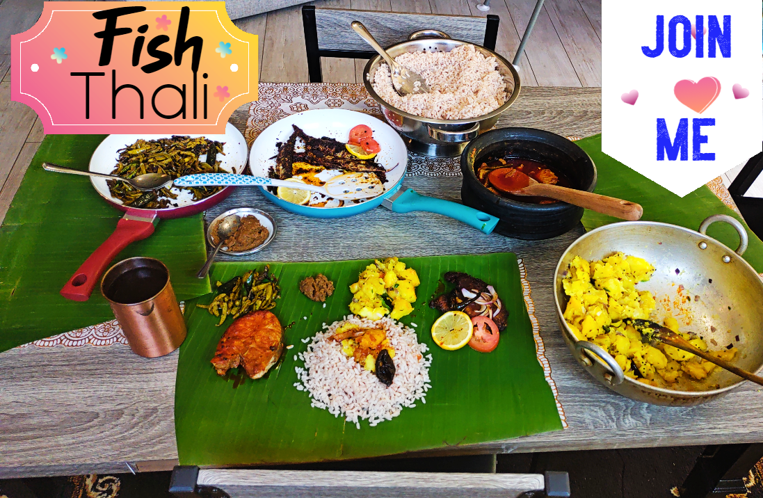 A fish thali Kerala style - Another dedication post to men in black