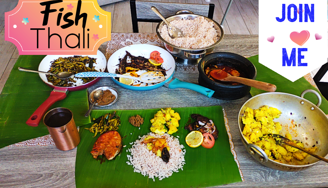 A fish thali Kerala style - Another dedication post to men in black