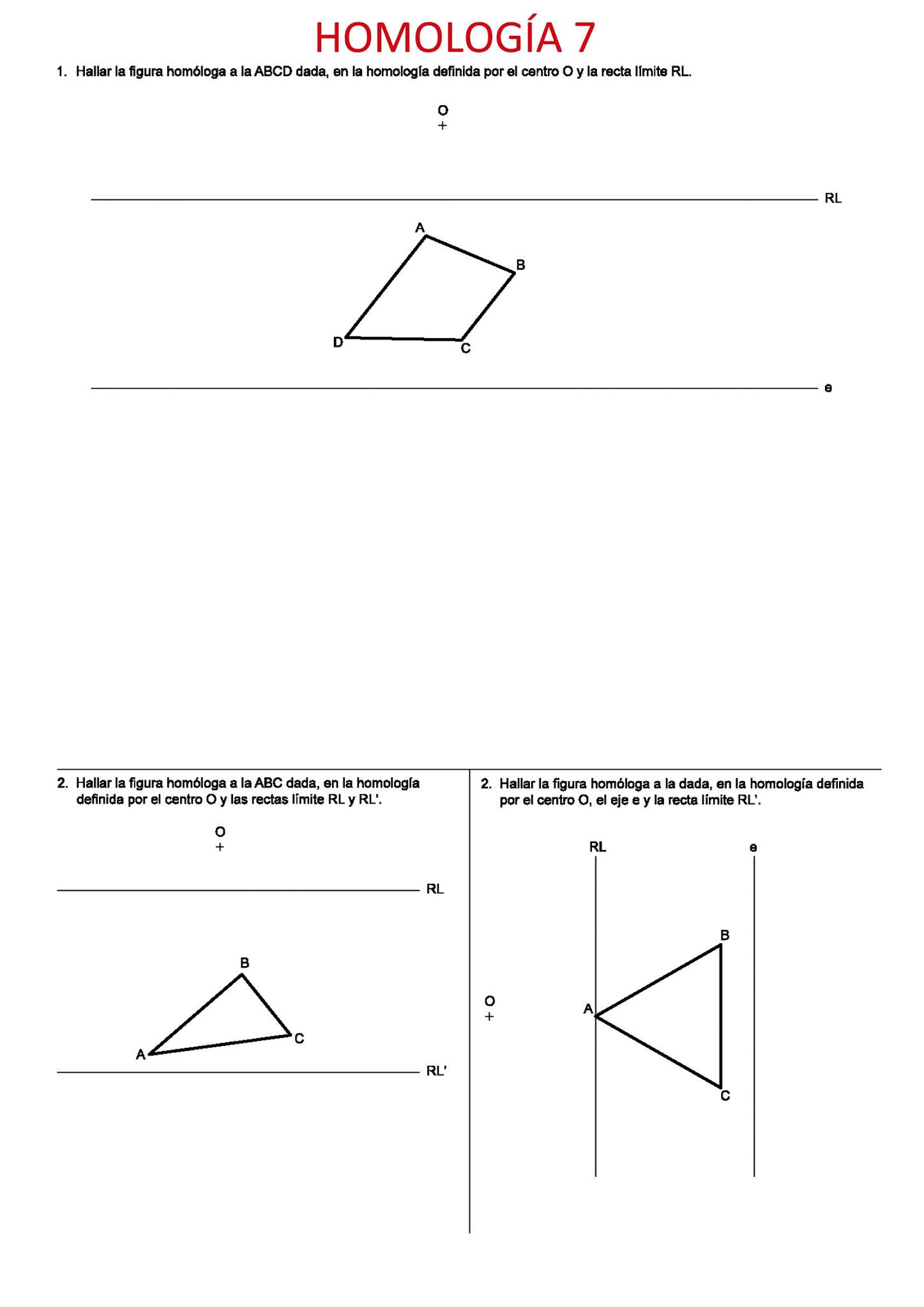 HOMOLOGÍA. EJERCICIOS. 1-14