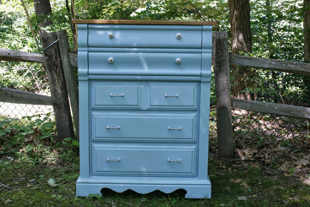 Roots and Wings Furniture Blog: No. 87 Vintage Light Blue Chest of Drawers