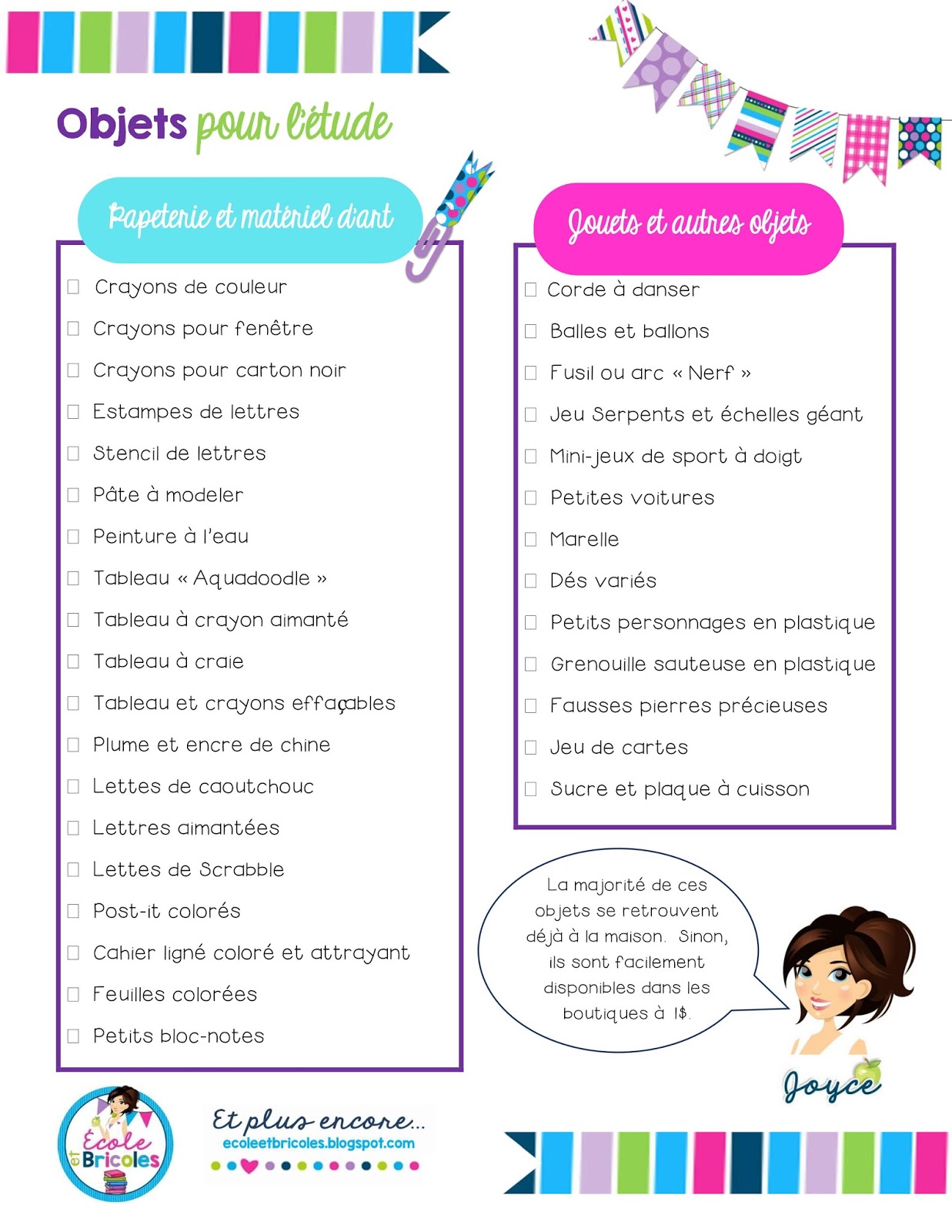 École et bricoles: Étudier les tables et les mots en s'amusant