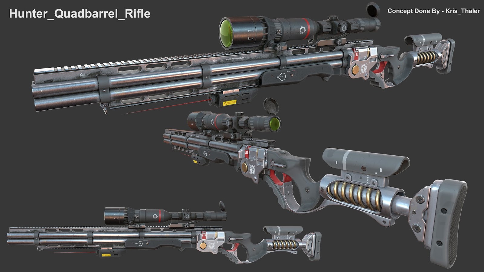 My Works: Hunter_Quad_Barrel_Rifle