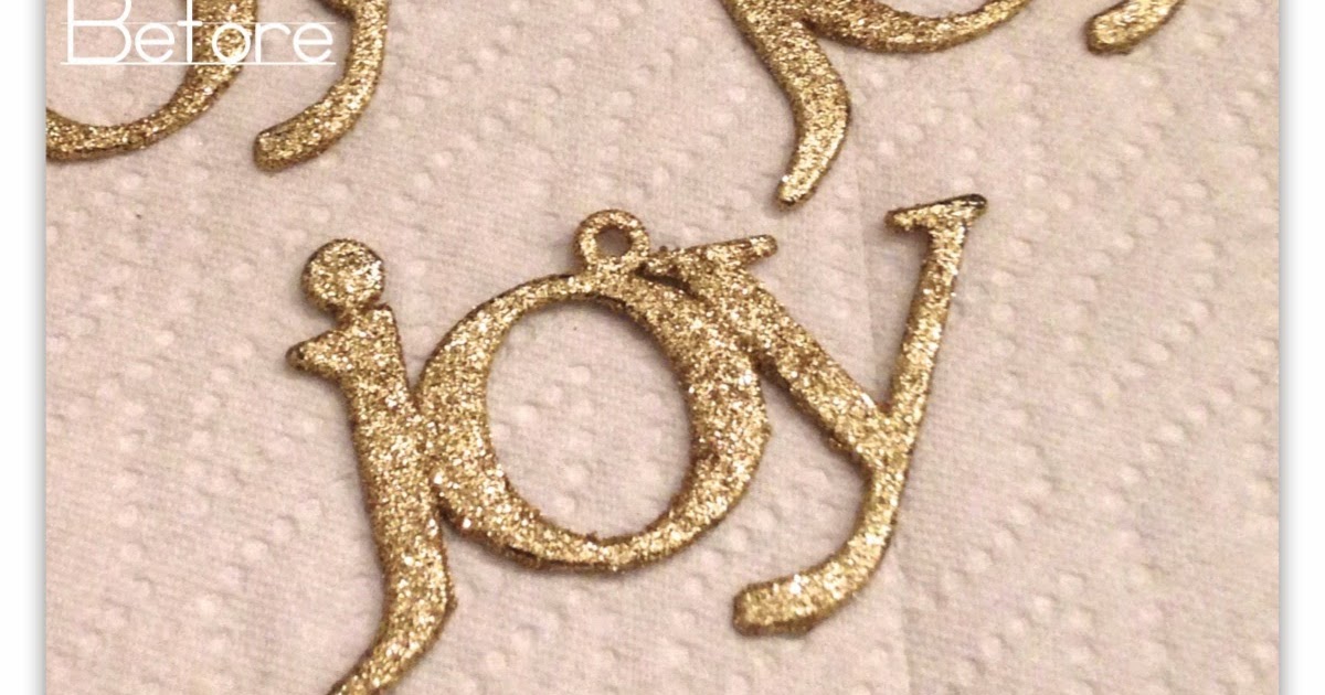 2Perfection Decor: JOY Dollar Store Ornaments with a simple twist.