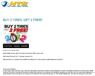 Oil Filter: Printable Coupon Out of NTB Tires