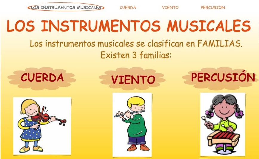 ¿A QUÉ SUENA EL COLE?: CUERDA, VIENTO Y PERCUSIÓN. ADIVINA LOS ...