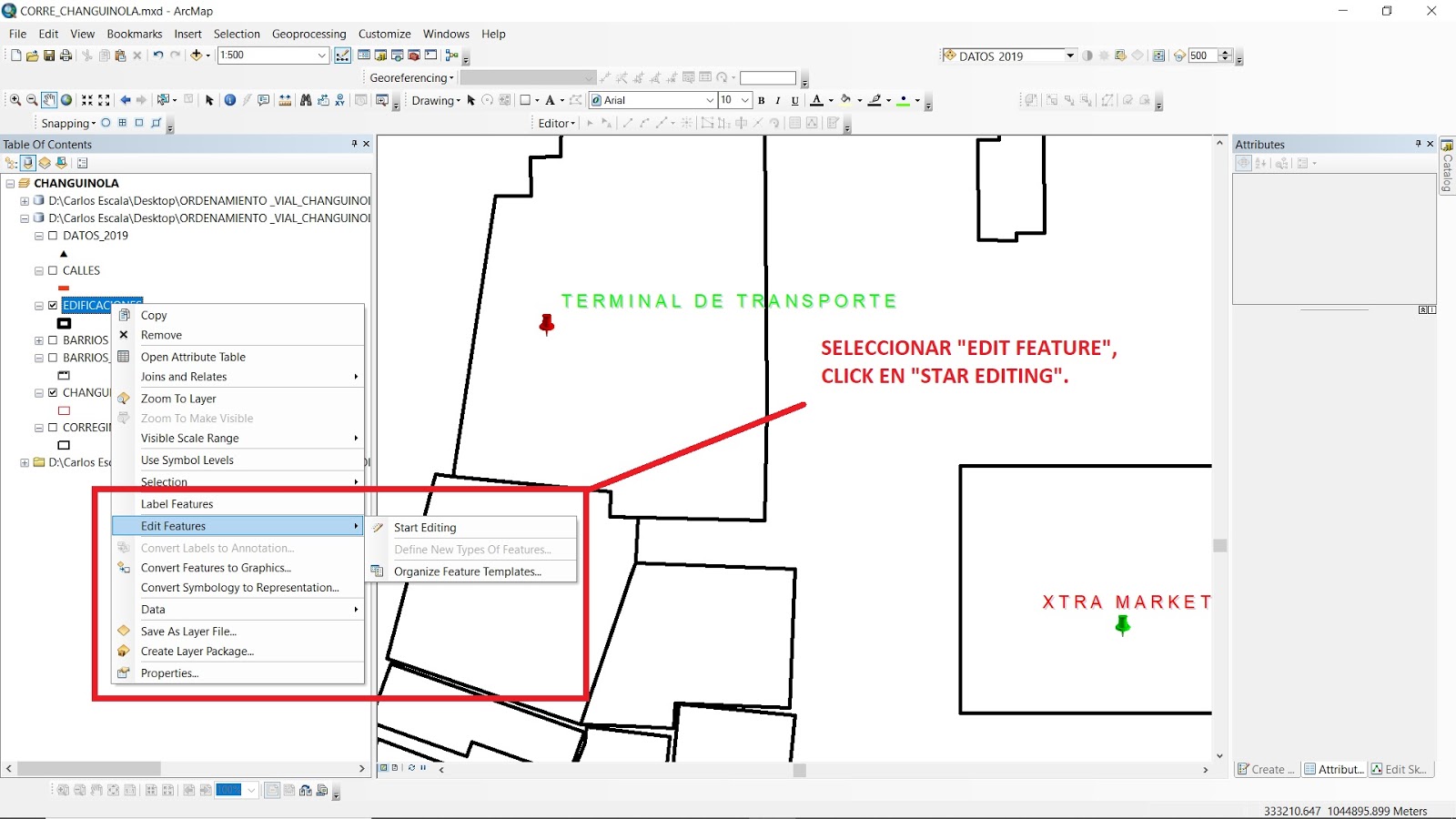 Topografía Élite: VISUALIZAR LOS VÉRTICES DE UN POLÍGONO EN ARCMAP
