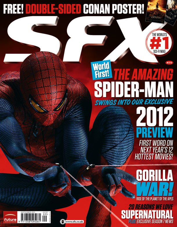 Hq e Gibi: The Amazing Spider-man na capa da revista SFX