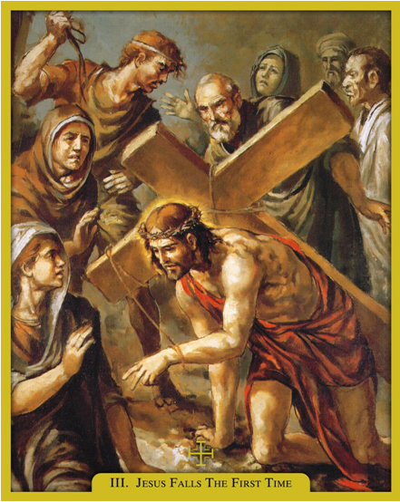 FILIPINO CHRISTIANS: The Third Station: Jesus Falls the First Time