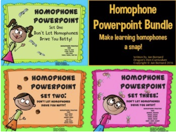 Dragon's Den Curriculum: Homophones Can Be Fun? Get Serious!