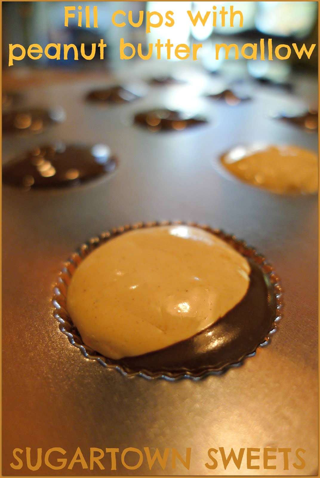 Sugartown Sweets: Chocolate Covered Peanut Butter Mallow Cookie Cups