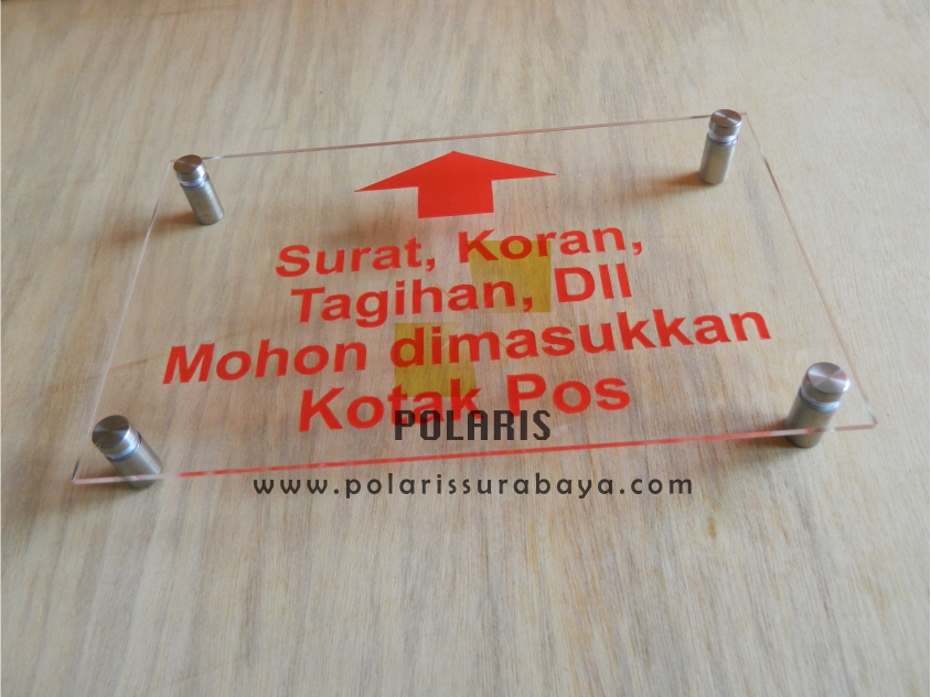 SURABAYA CNC LASER : Papan Informasi Acrylic Desain Custom