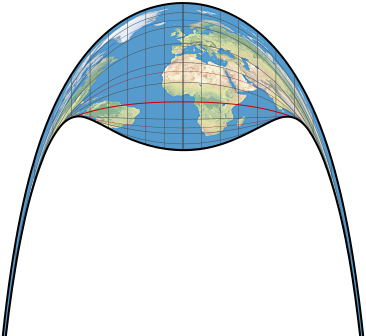 Craig Retroazimuthal Map Projection [OS][366×336] : r/MapPorn