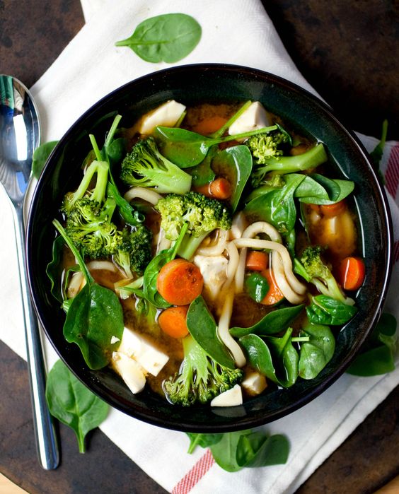 Veggie Miso Udon Soup Suzette Schweb Diet Recipes Delicious