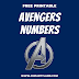 Free printable - Avengers numbers - oh partyland