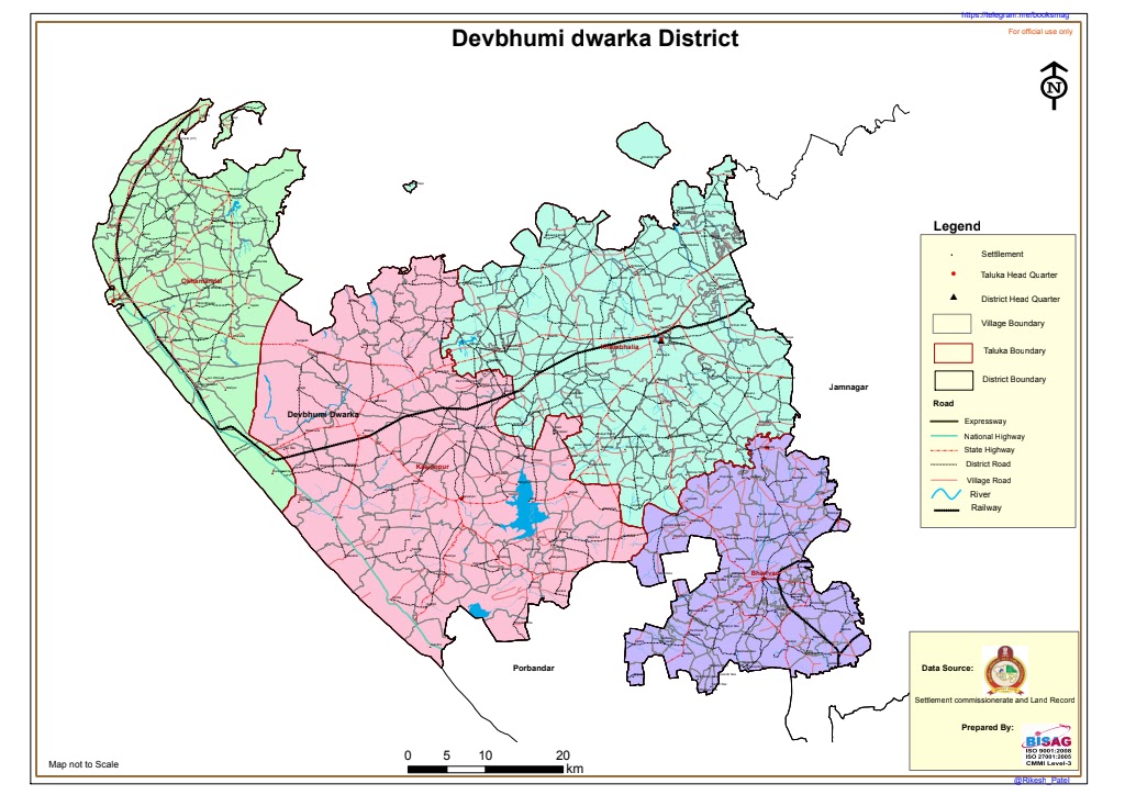 Devbhoomi Dwarka Dist Digital HD Map Pdf Download