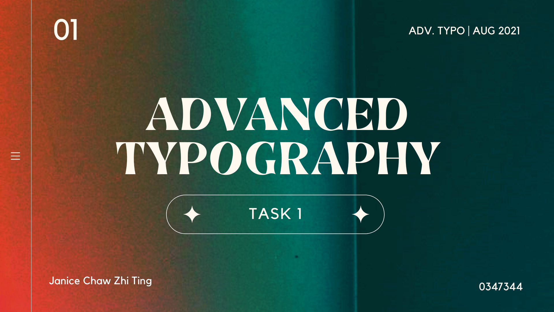 ADVANCED TYPOGRAPHY // TASK 1 Exercises