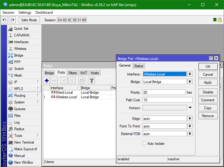 Konfigurasi Hotspot dan Bridge di Mikrotik melalui WinBox - Hzed Notes