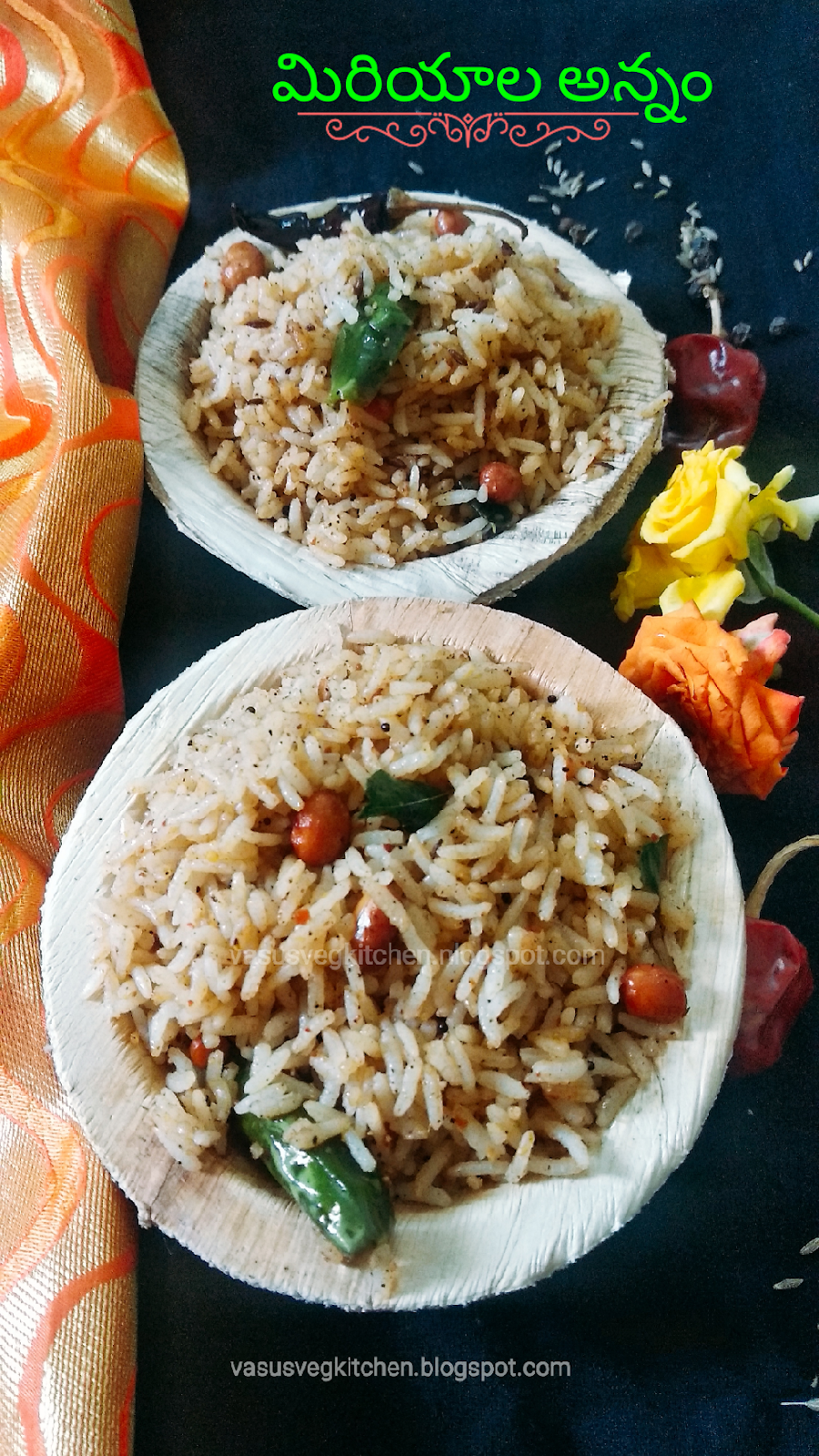 Vasusvegkitchen: Miriyala Annam || Pepper Rice || Milagu Sadam ...