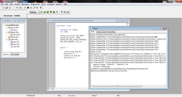 Vikipedia Electronics Lab Using Mplab Software For Programming A Pic Microcontroller Part 1 2967