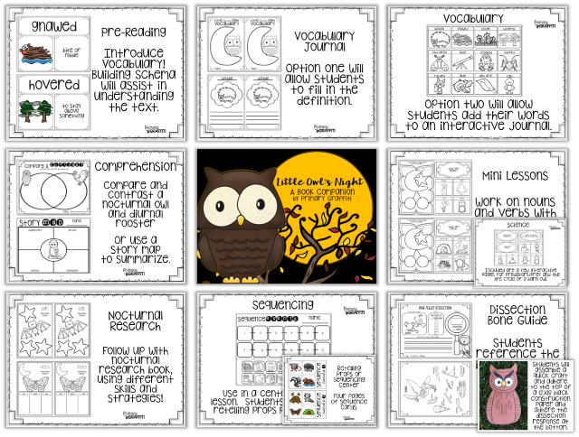 Primary Graffiti: Little Owl's Night {Book Companion and Owl Pellet ...