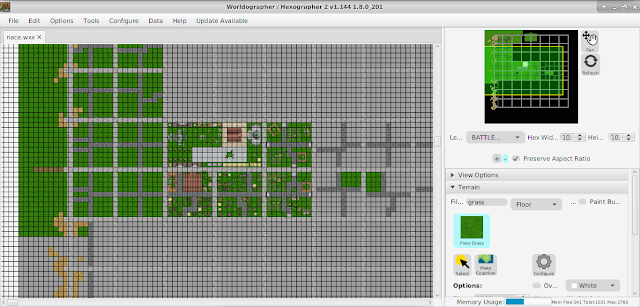 These Old Games: Bird's Eye View of Worldographer Map - City of Nace
