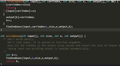 All Indices of Number -Coding NInjas Solutions