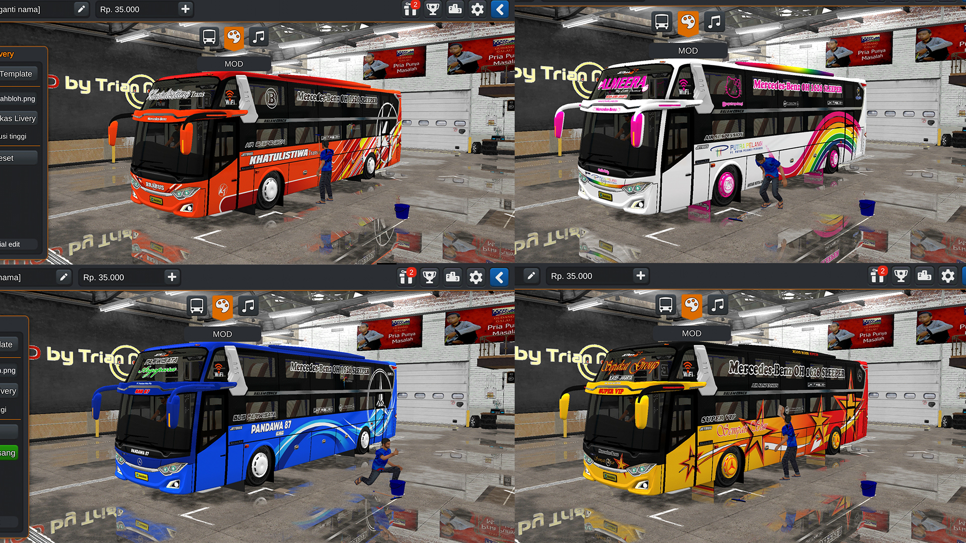 Kumpulan Livery Mod Jetbus Dream Coach 2021 MD Creation BUSSID - MASADI.ID