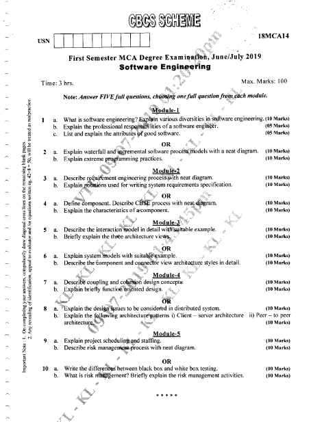 Visvesvaraya Technological University MCA. (CBCS) First Semester ...