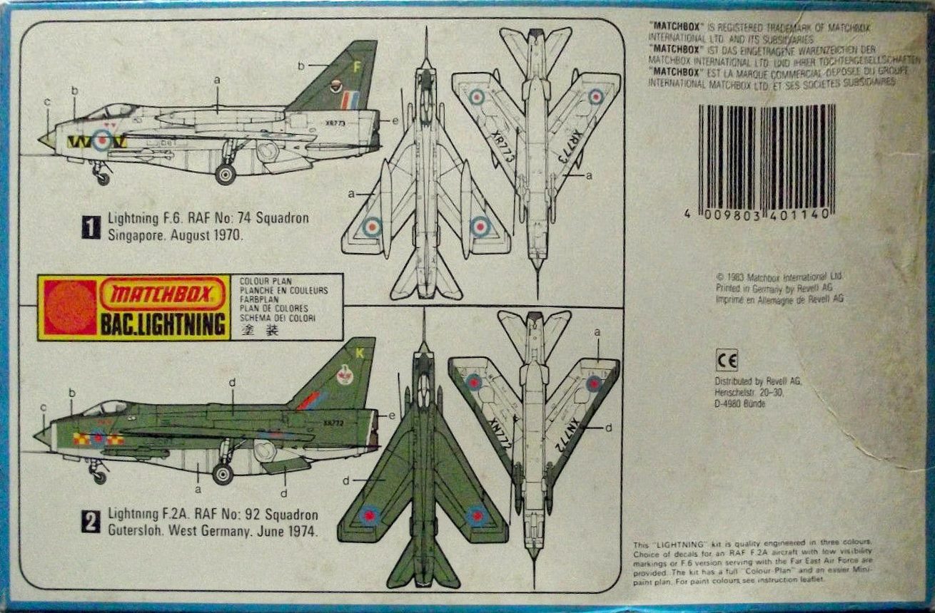 Bunte Schachteln - Box Art & Great Models: BAC Lightning F6/F.2.A.