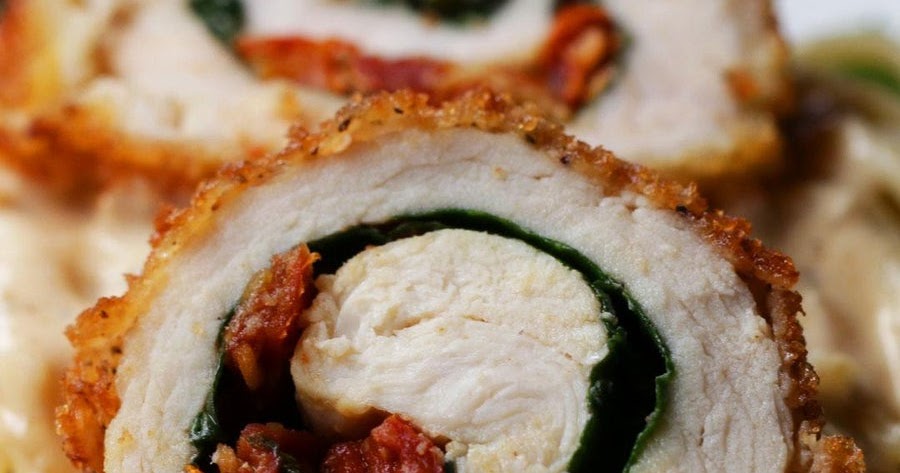 Creamy Tuscan Chicken Rolls - Tasty Food