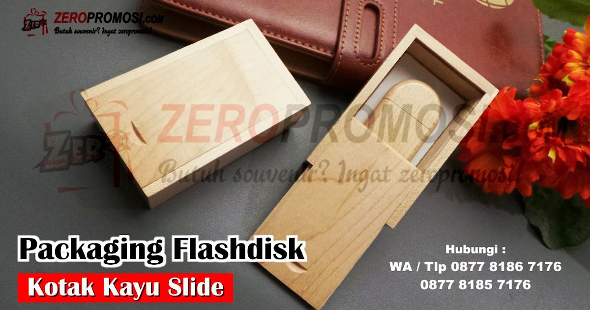 Slide Box Kayu Untuk Packaging Flashdisk Custom Cetak Logo - Packaging ...