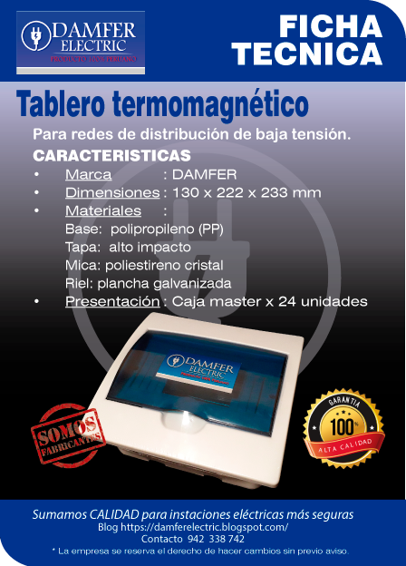 Damfer Electric: DAMFER - Nuestros productos