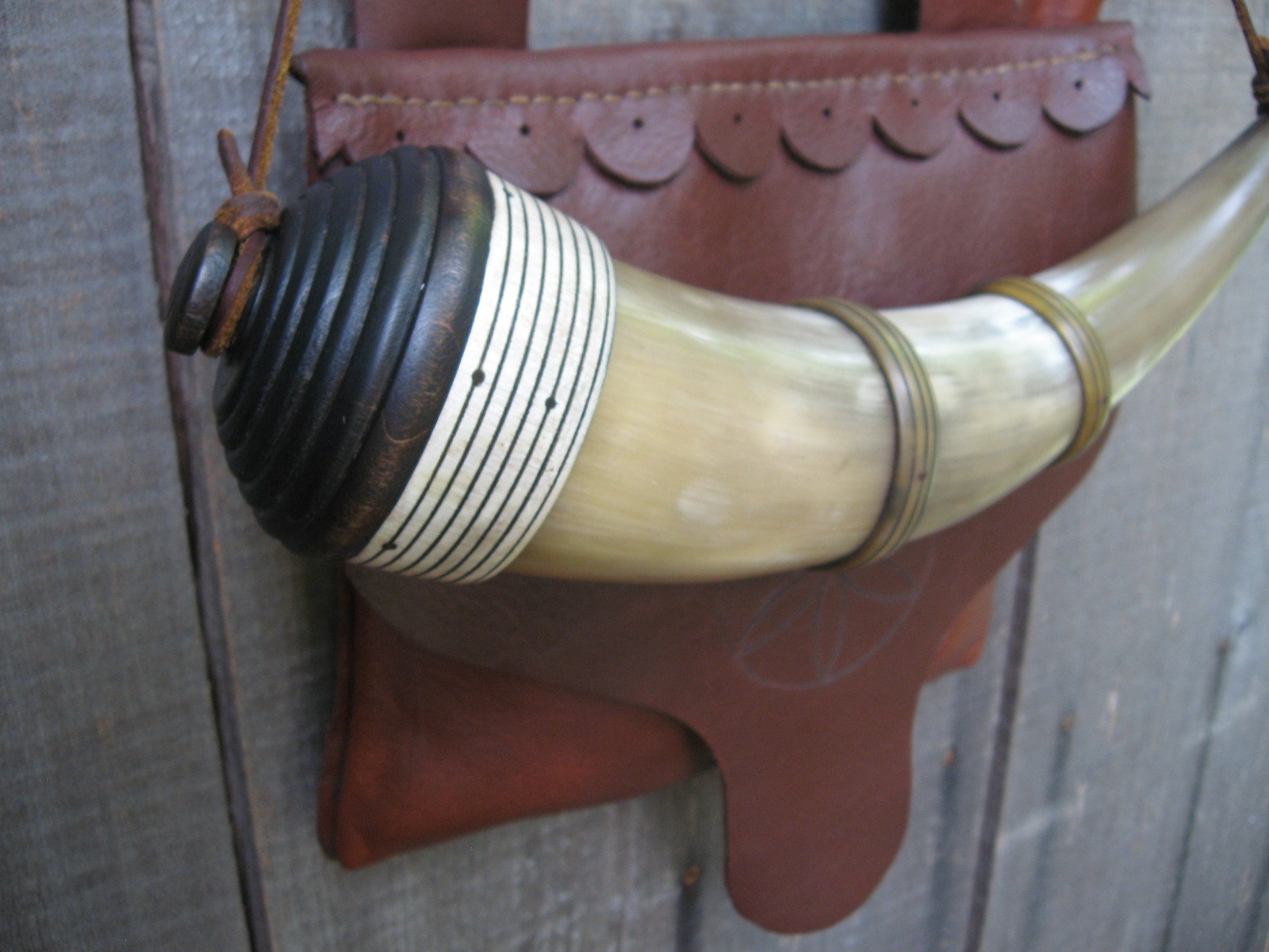 Contemporary Makers: Banded Powder Horn, Hunting Pouch, and Knife by ...
