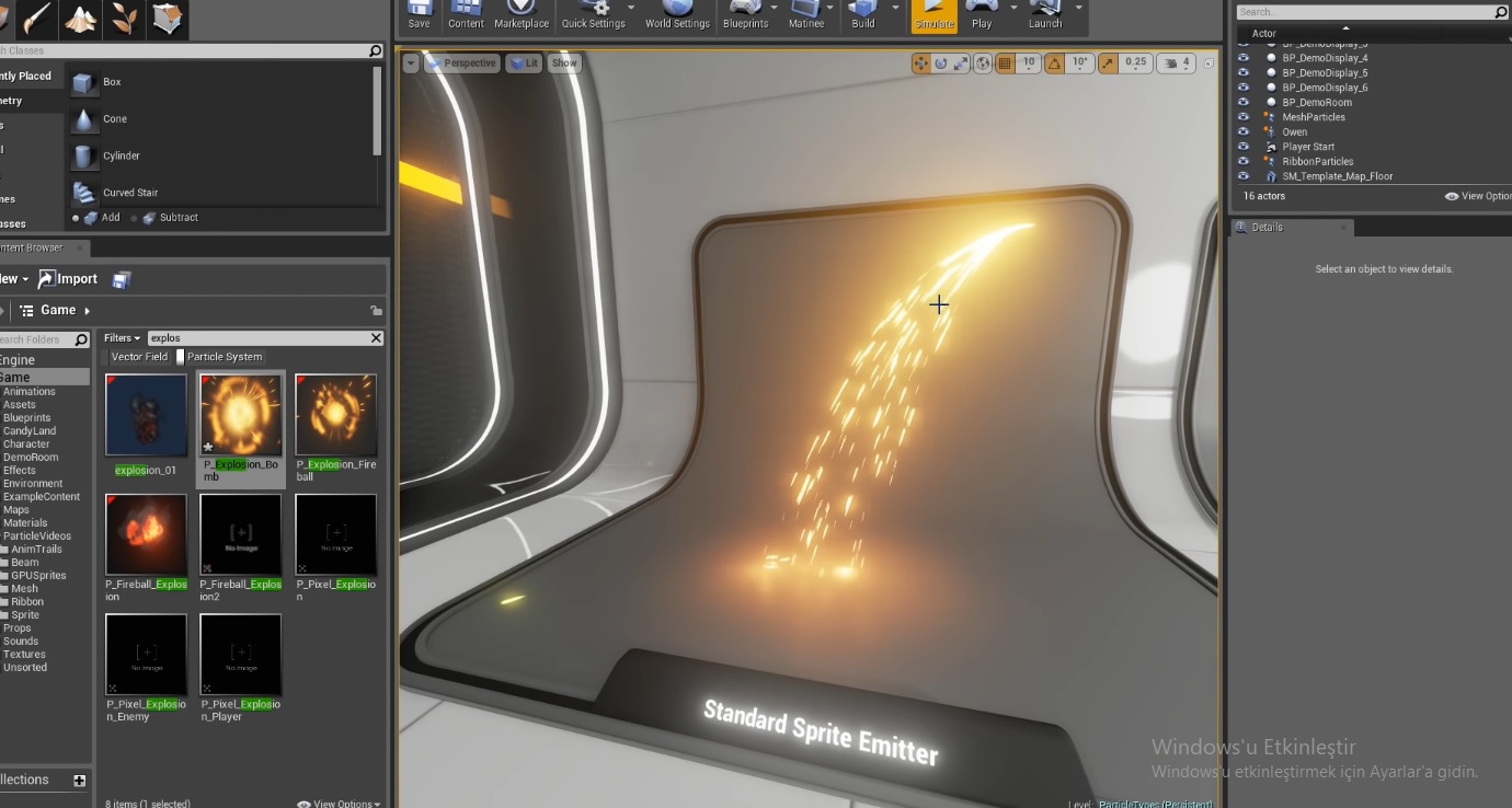 Unreal Engine 4: UE4 Sözlük: Cascade