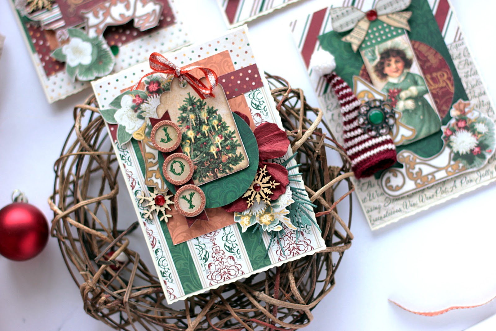 The BoBunny Blog: Yuletide Christmas Cards with Elena
