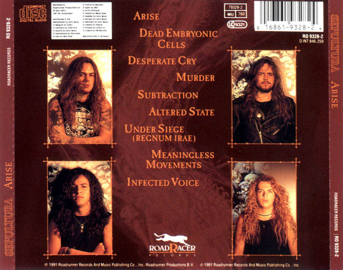Classic Rock Covers Database: Sepultura - Arise (1991)