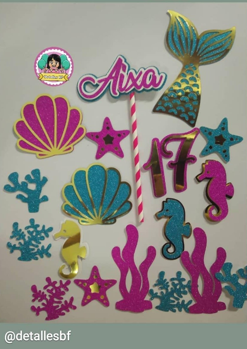 Topper Sirena Aixa 17 - Mis Toppers Tus Toppers