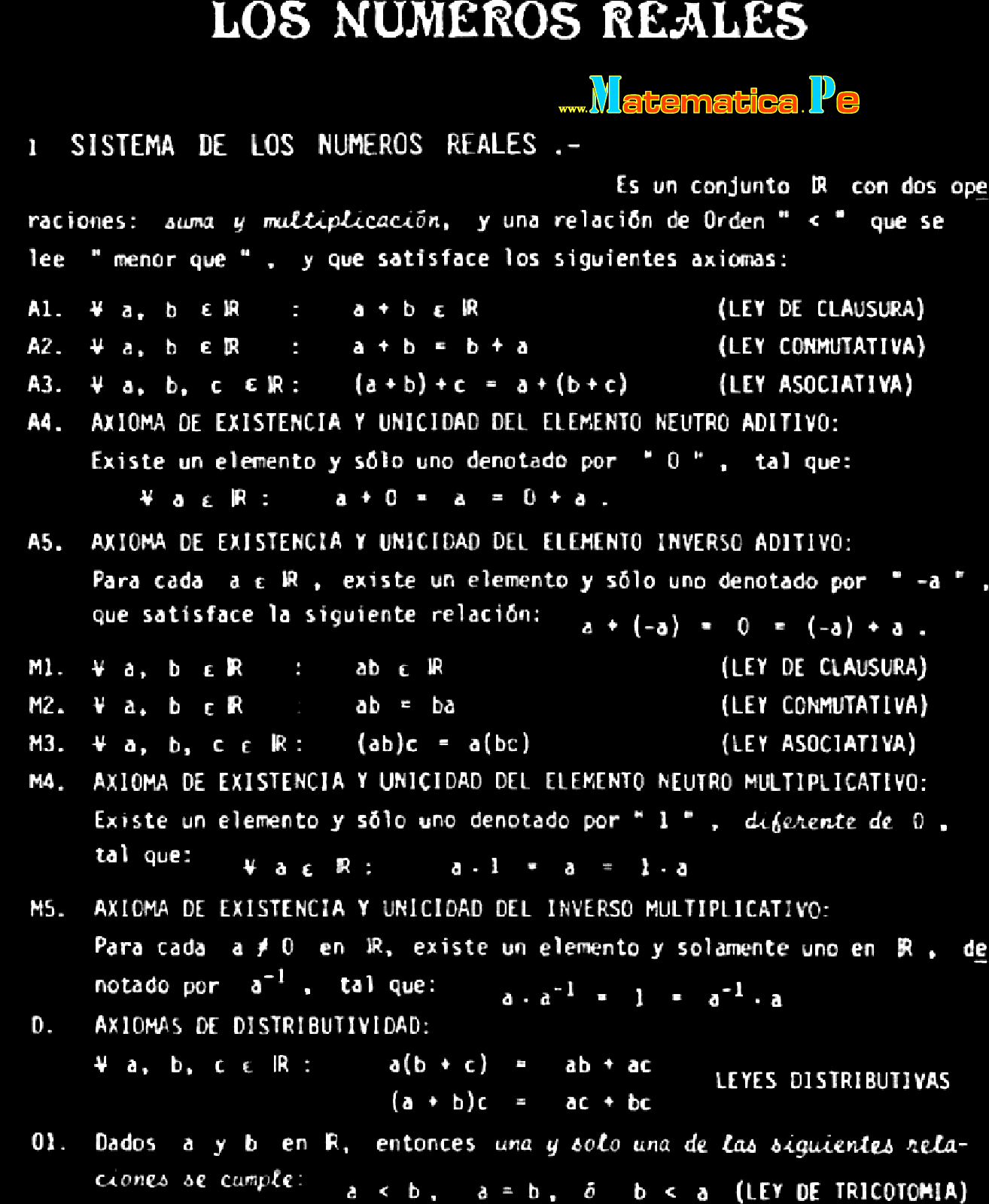 NUMEROS REALES EJERCICIOS Y PROBLEMAS RESUELTOS – DEMOSTRACIONES UNIVERSIDAD PDF
