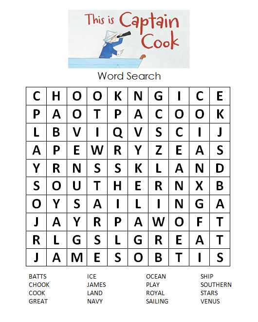 Tania McCartney Blog: #thisiscaptaincook Activities for Kids